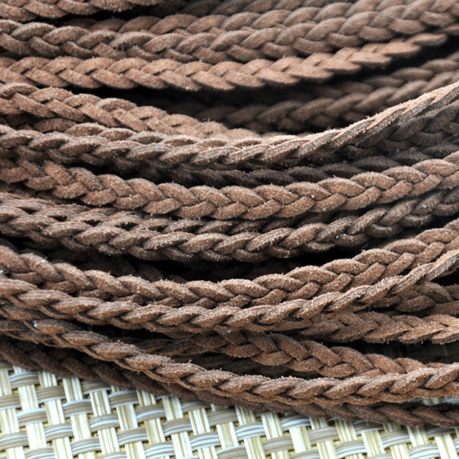 Braid Band Faux Leather Cord 5mm Faux Suede Braided Rope | Etsy