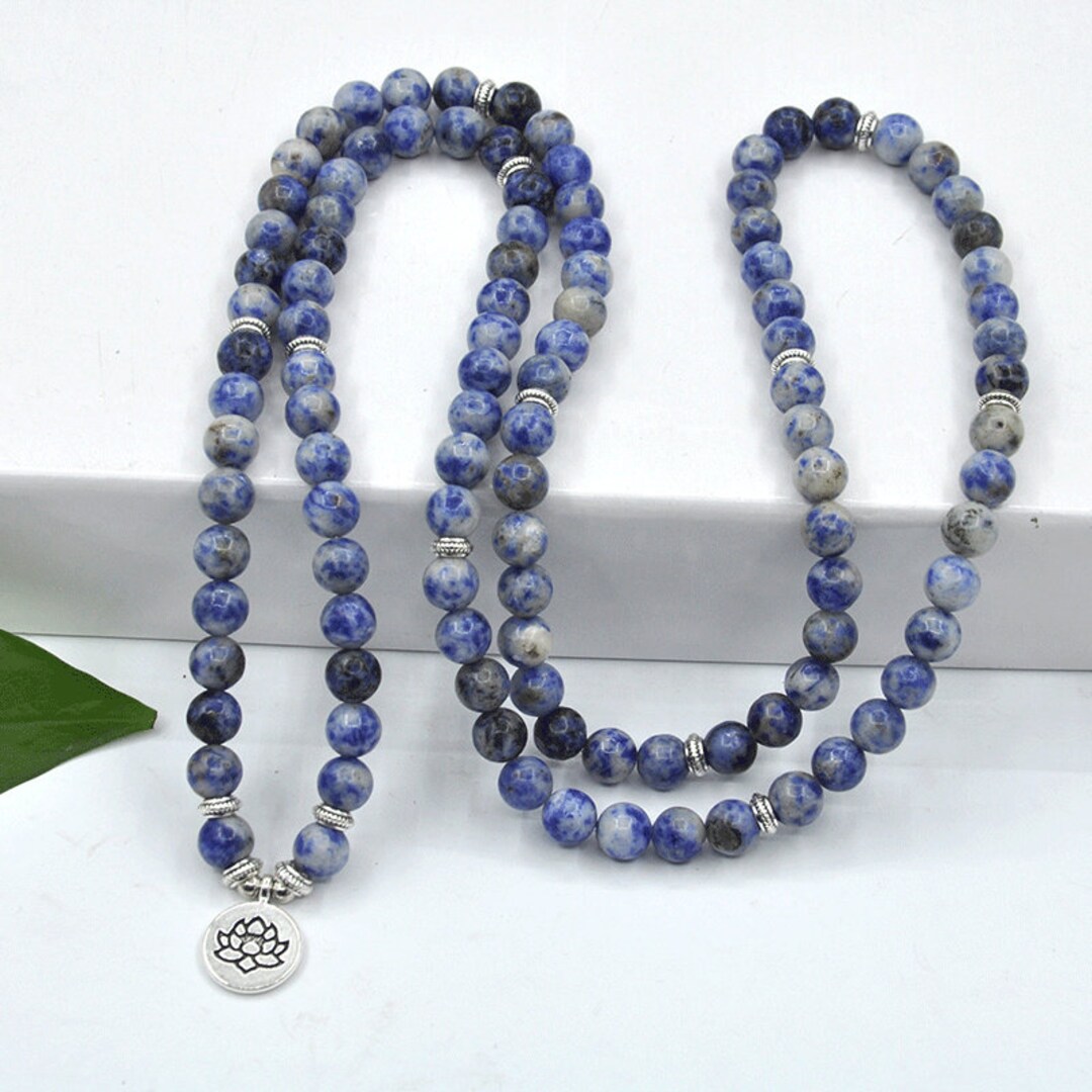 108 Beads Mala Prayer Necklace/bracelet，sodalite Could Be Used to ...