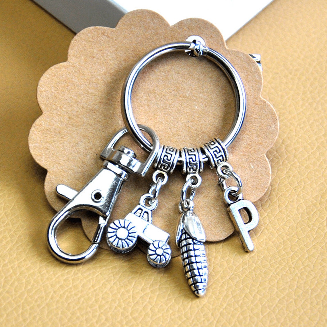 Tractor Keychain SMALL Tractor Keyring Dad Keychain Boyfriend - Etsy