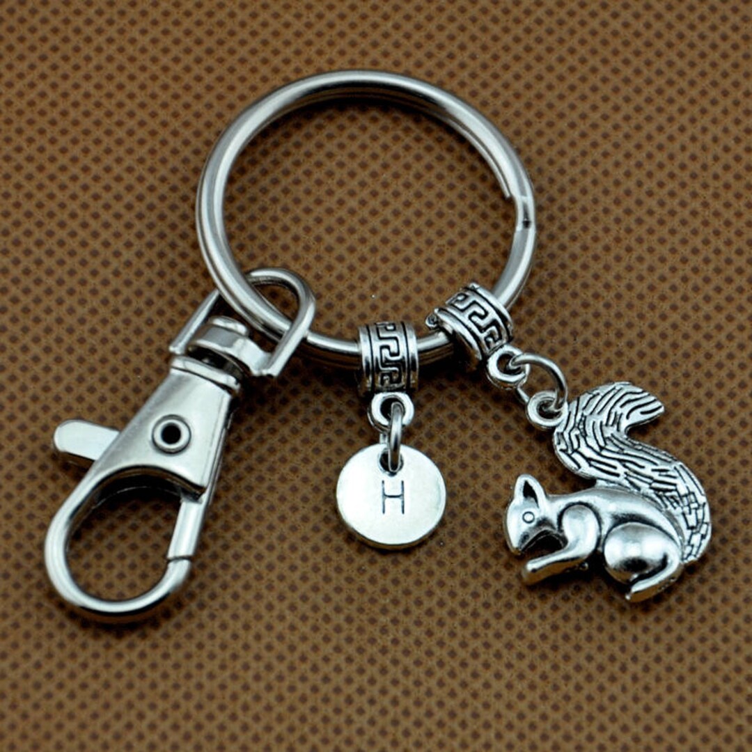 Squirrel Jewelry,squirrel Key Rings squirrel Personalized Keychain With ...