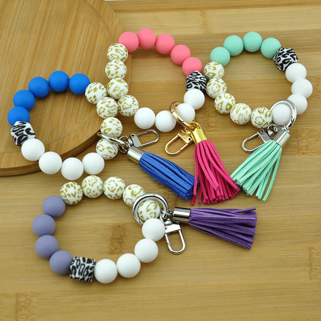Bracelet Keychain，stretchy Silicone Bracelet Keychain，silicone Wristlet ...