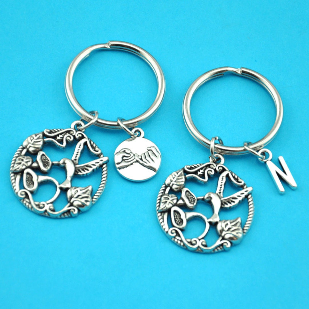 1pc Hummingbird Key Ring Hummingbird Jewelry Bohemian Antique Flower ...
