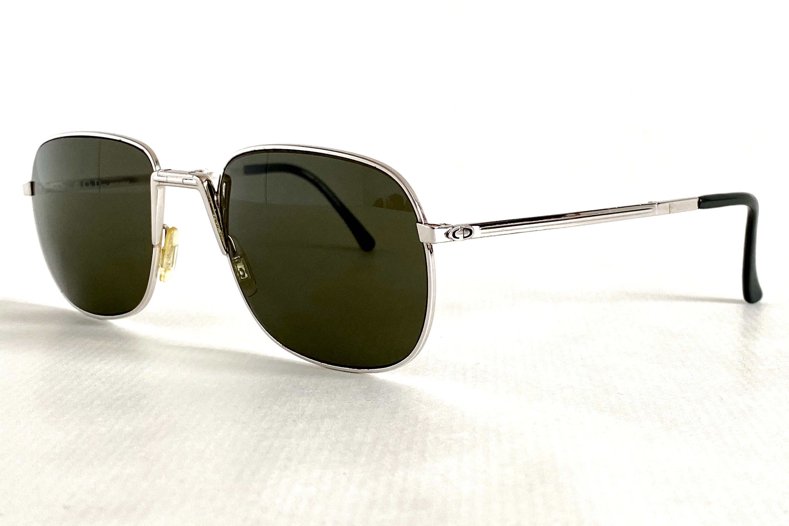 Vintage 1980s Christian Dior Monsieur 2288 Folding Sunglasses Including Original Case Made