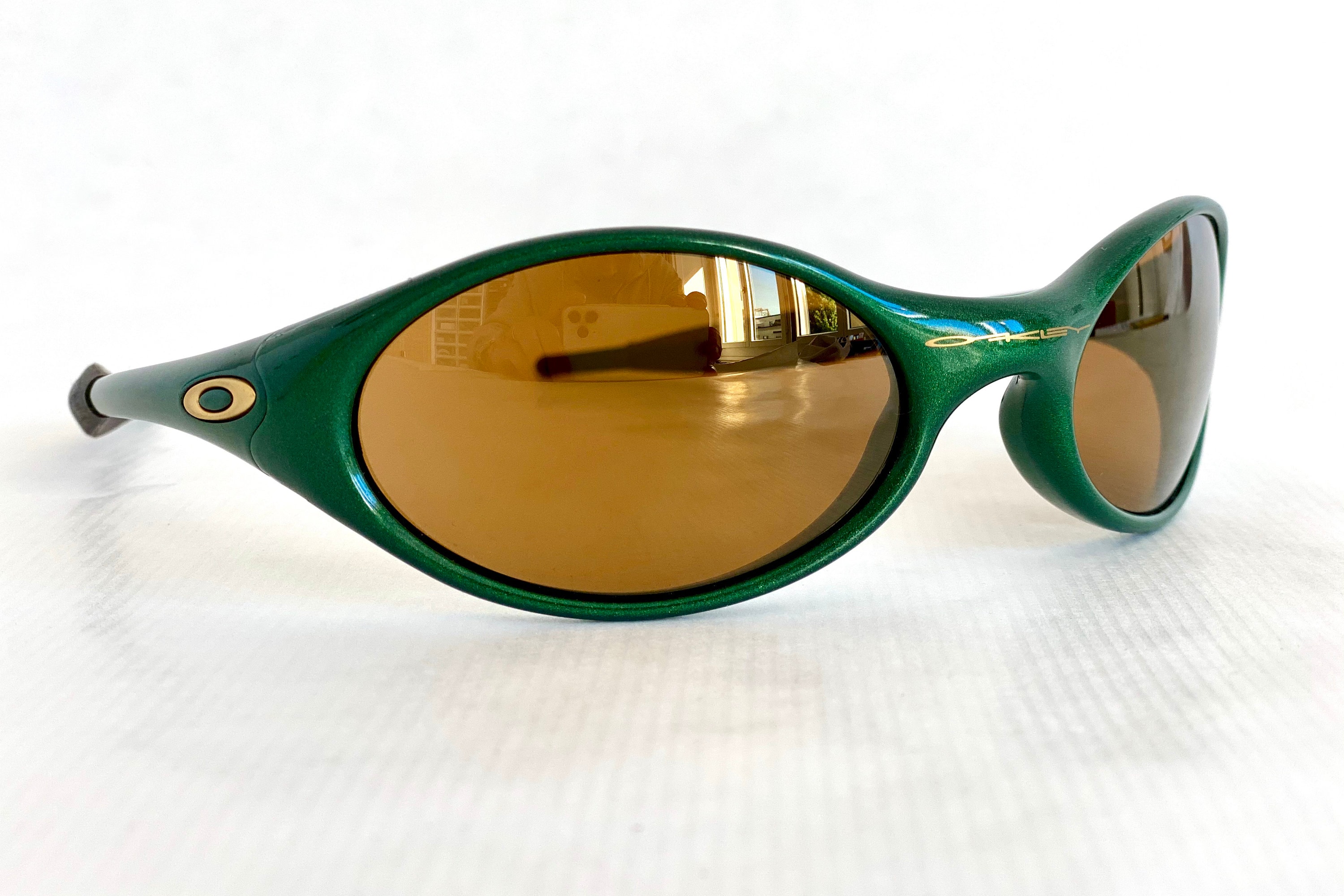 Reserved For Alex 1997 Oakley New Eye Jacket™ Joker Gold Iridium Vintage Sunglasses Full