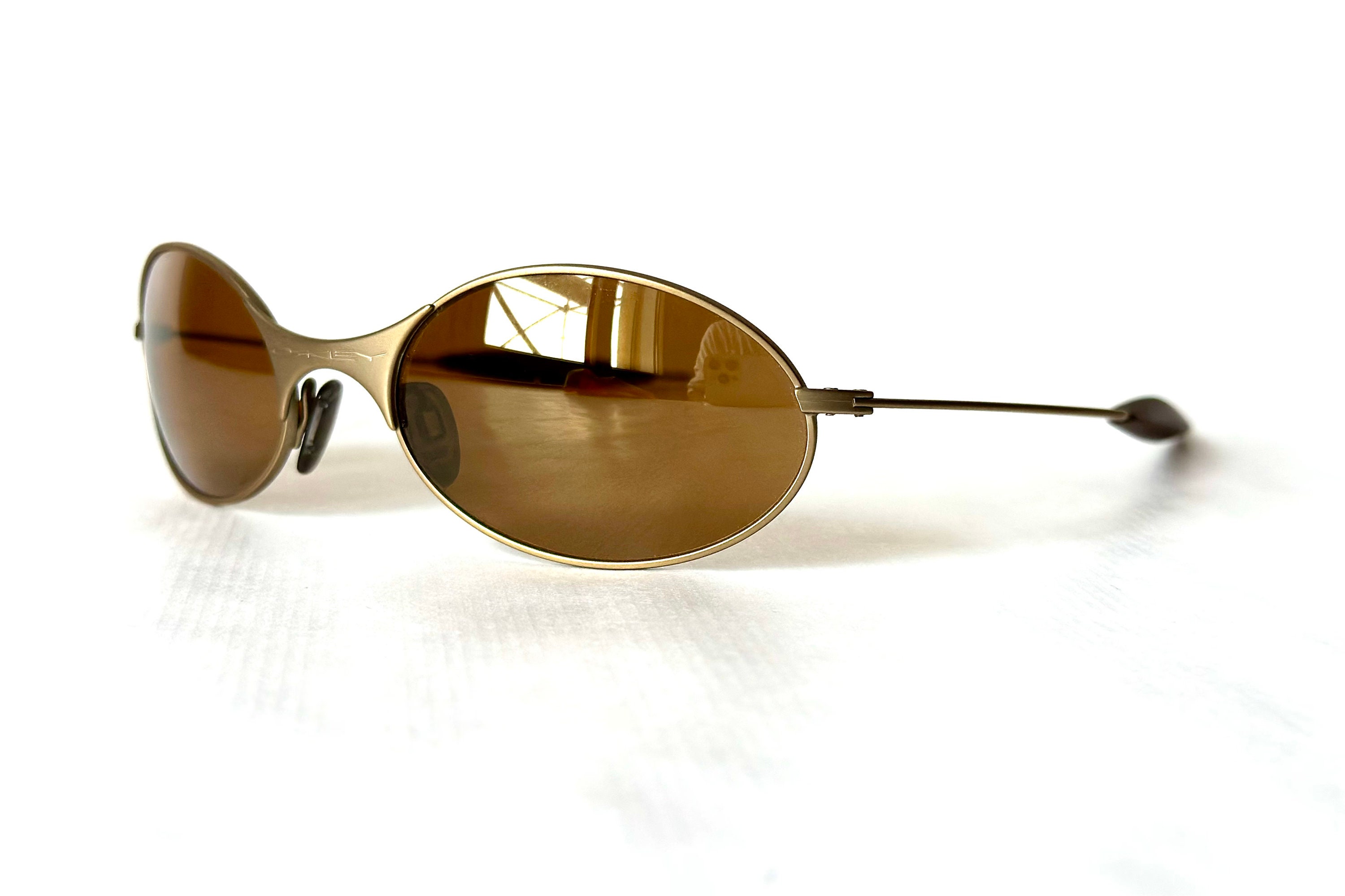 Vintage Oakley E Wire® Gold Iridium Sunglasses Full Set Including ...