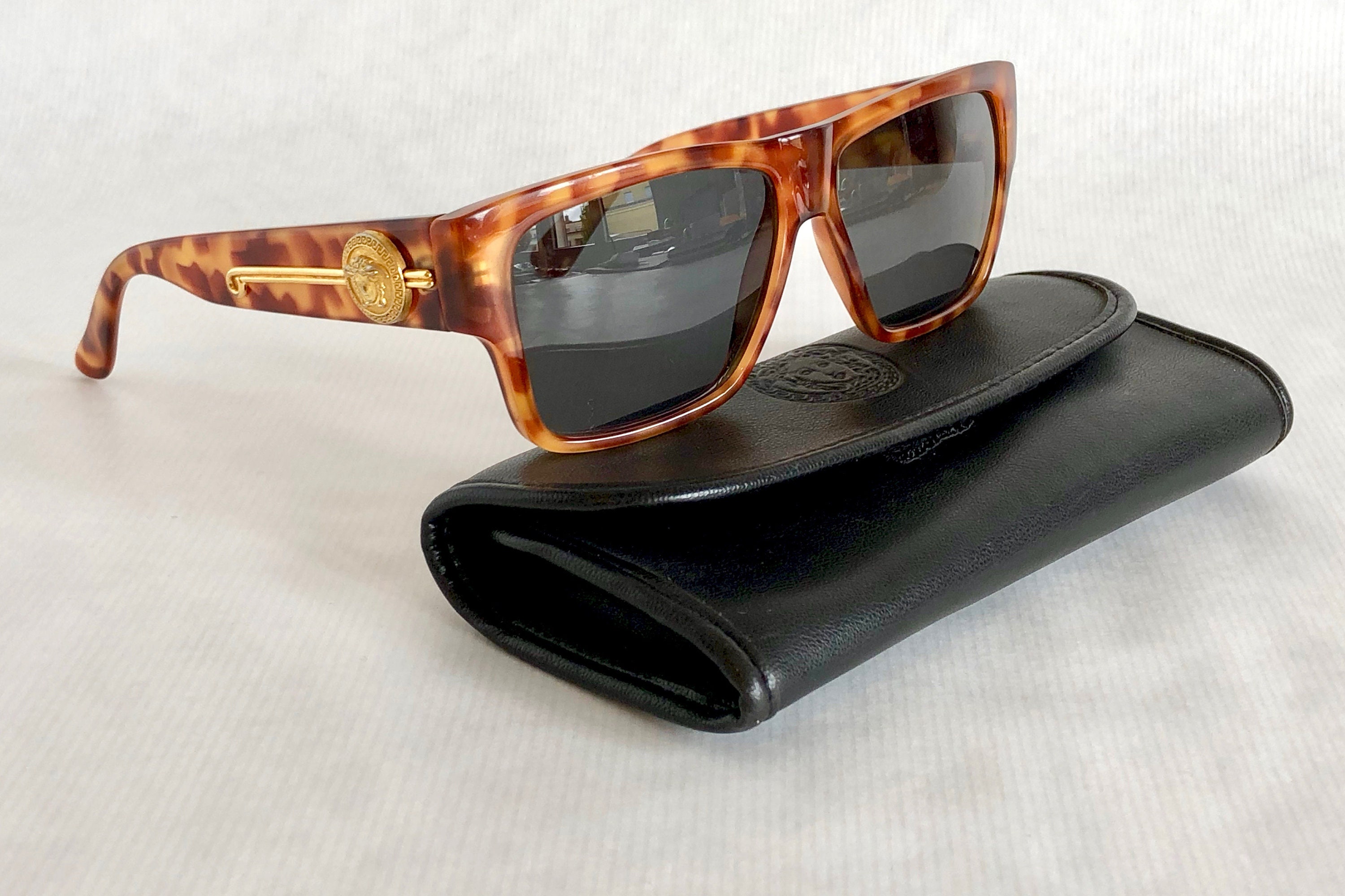 Gianni Versace 372 Dm Col 830 Bd Vintage Sunglasses New Old Stock
