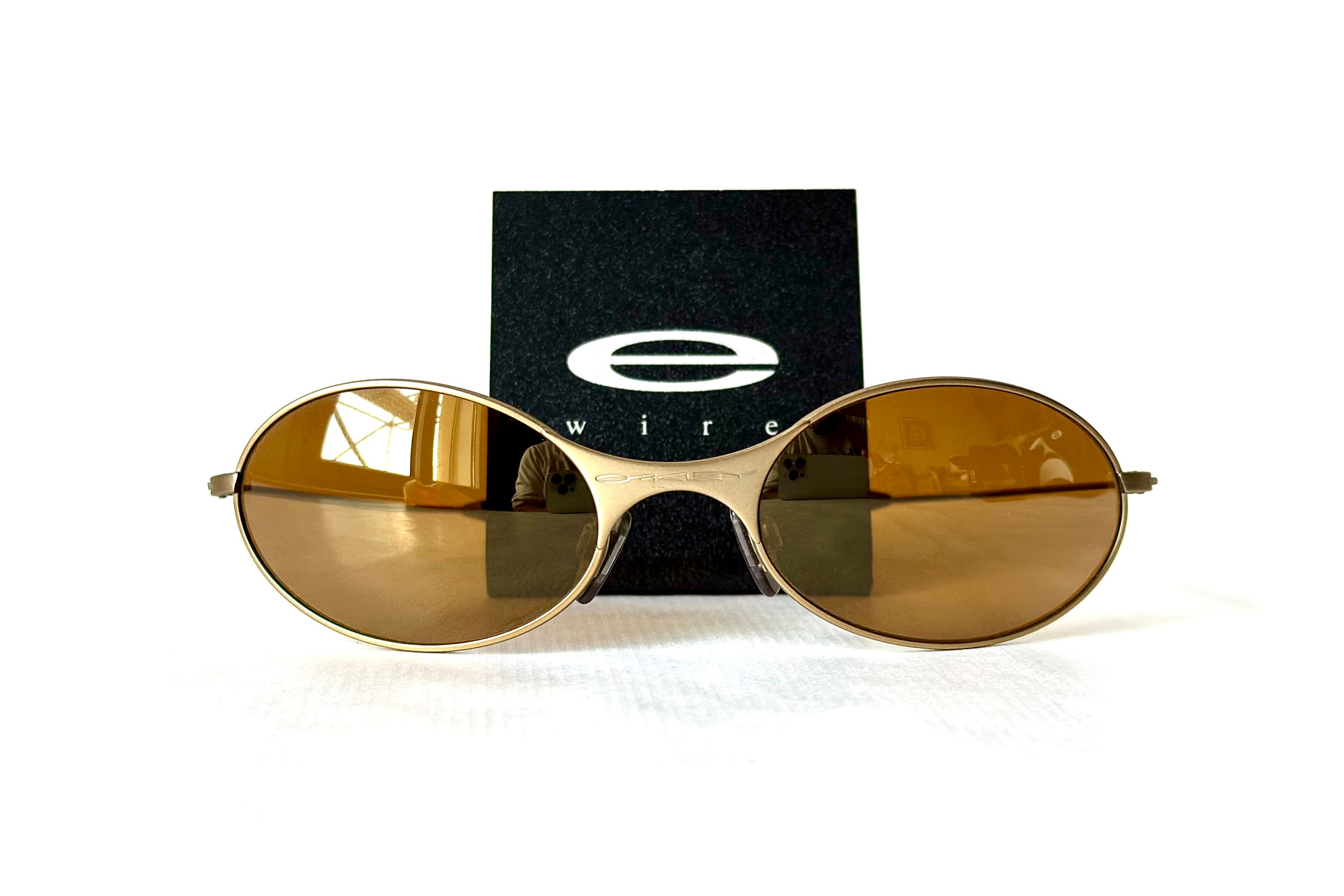 Vintage Oakley E Wire® Gold Iridium Sunglasses Full Set Including ...