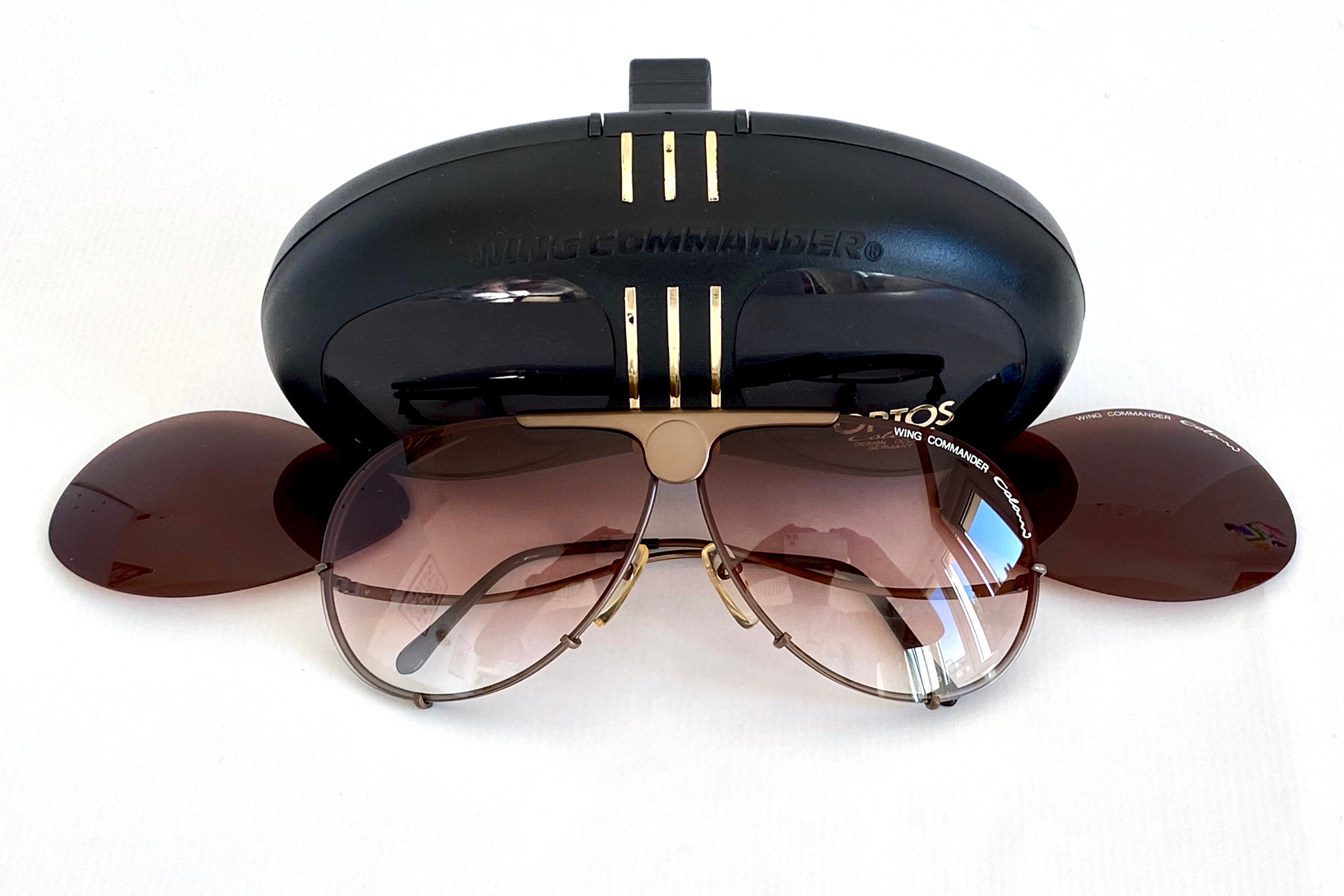 Vintage Optos Colani WING COMMANDER Sunglasses – Full Set – Made in Japan - New Old Stock