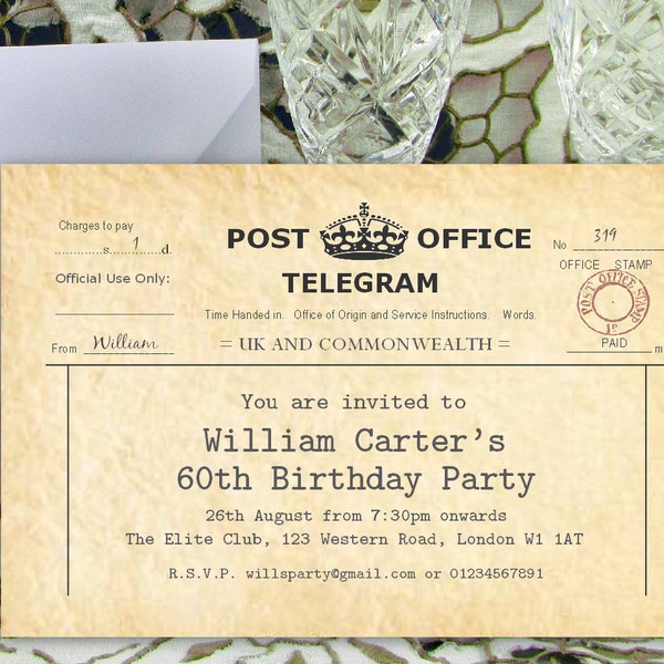 Telegram Invitations - Etsy