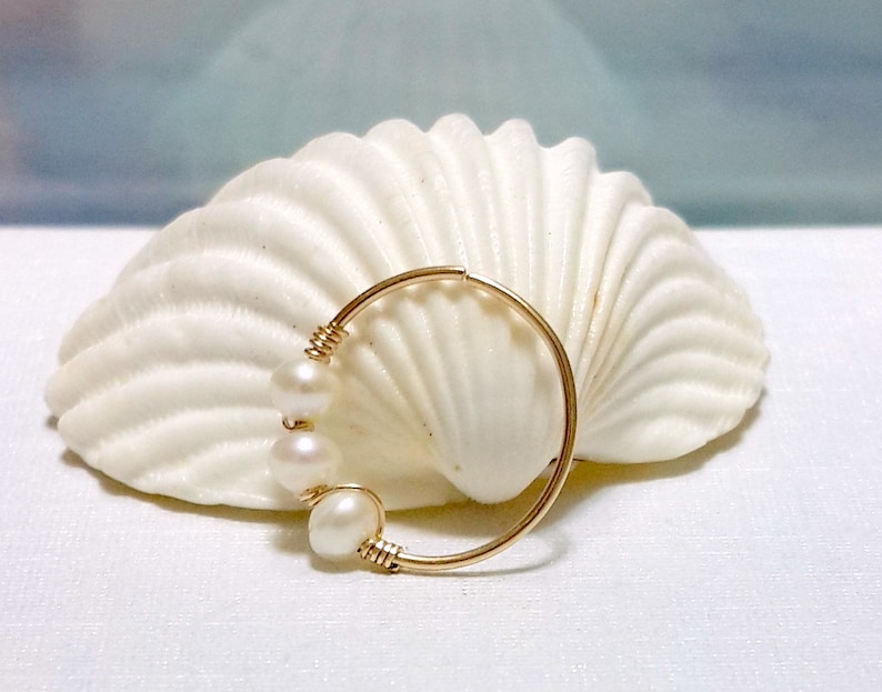 Pearl Conch Piercing Conch Jewelry Conch Ring Conch Hoop - Etsy