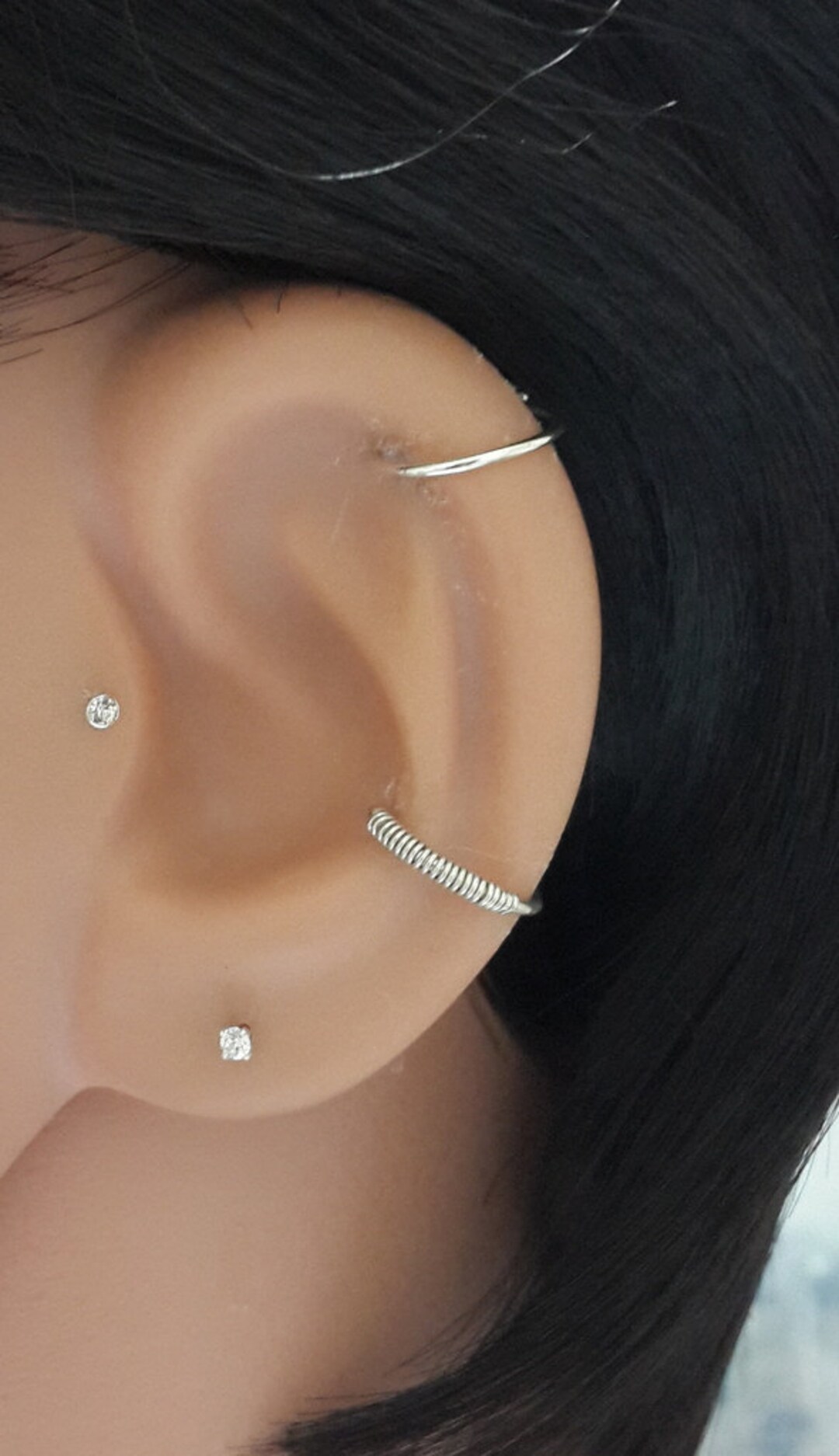 Sterling Silver Conch Piercing,hoop Ring Piercing, Conch Jewelry ...