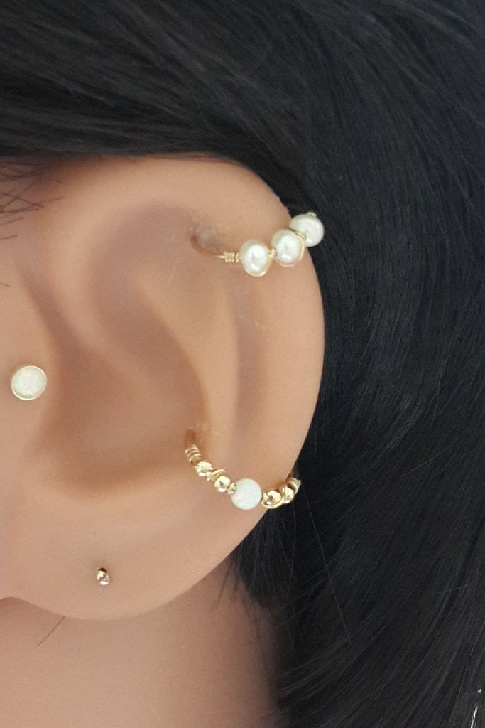 Pearl Conch Piercing Conch Jewelry Conch Ring Conch Hoop | Etsy