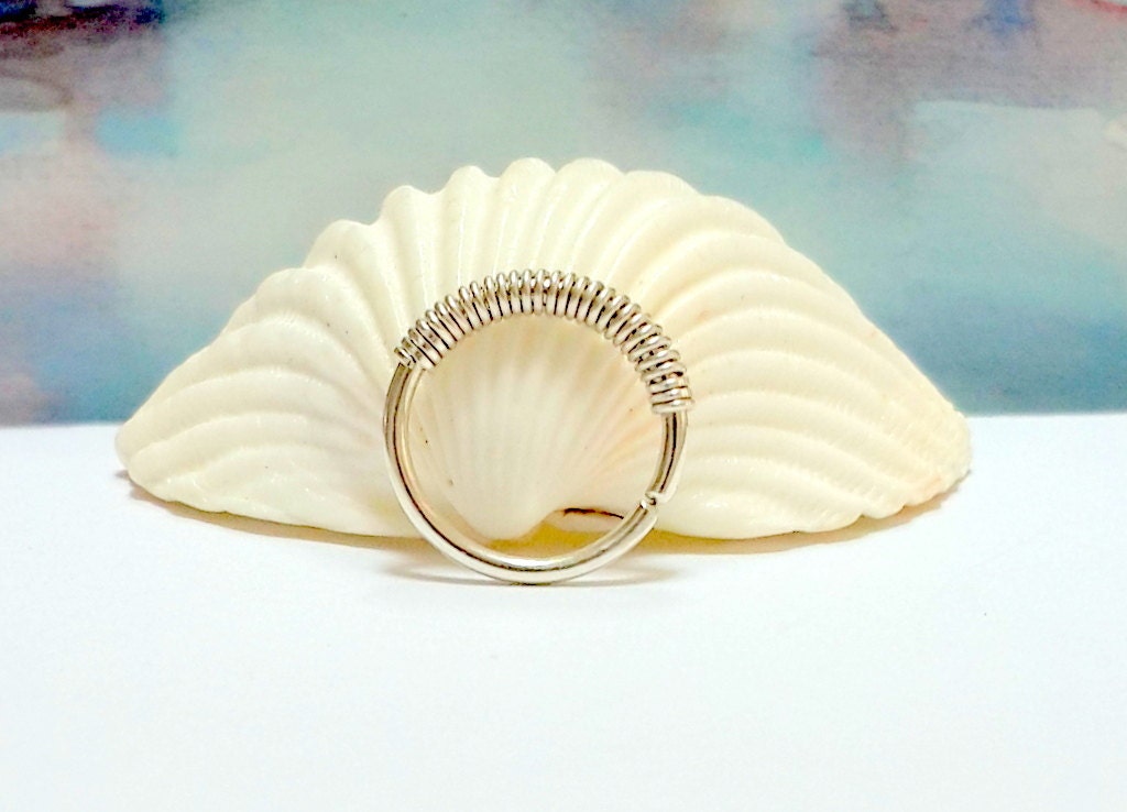 Sterling Silver Conch Piercinghoop Ring Piercing Conch - Etsy