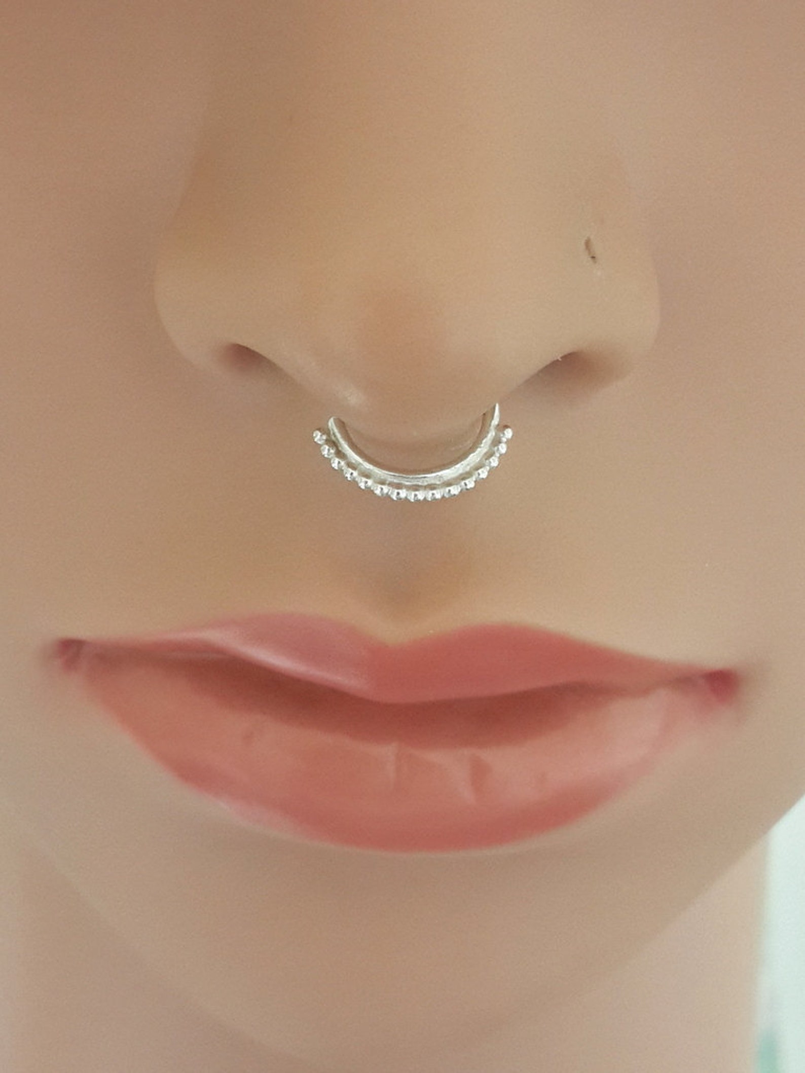 Sterling Silver Little Balls Septum Ring Nose Ring helix | Etsy