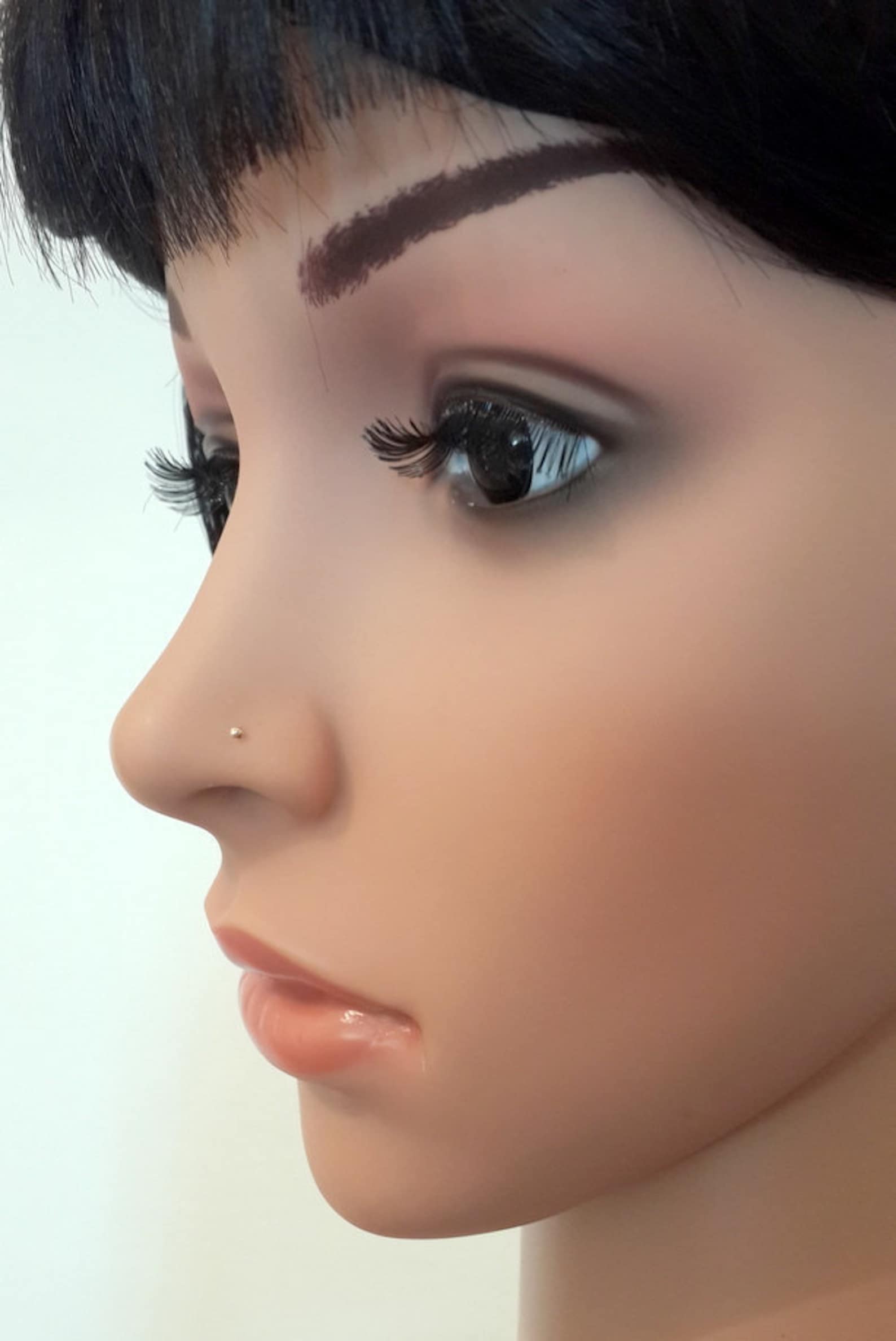 Tiny Nose Stud 14K Gold Filled Nose Stud 22-24 Gauge - Etsy Israel