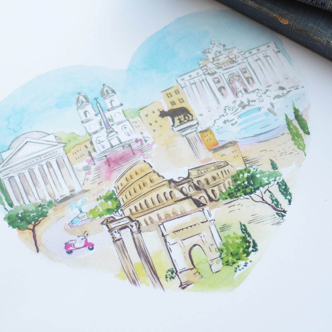 Rome Love Art Print INSTANT DOWNLOAD (travel Art Print - Travel Decor ...