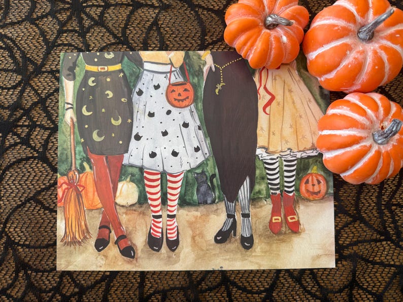 Halloween Witch Art Print: Spooky Witches Decor (digital Download 8x10 ...