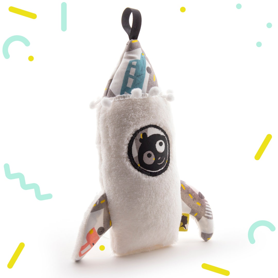 Stuffed Animal,rocket Plush,white With Road and Cars Decor,original ...