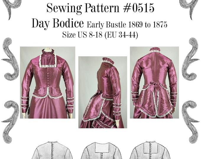 TV328 1880 Split Pannier Overskirt Sewing Pattern by Truly Victorian - Etsy