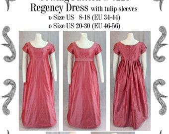 Empire / Regency Dress With Sleeveless Spencer 1805 to 1810 Sewing ...