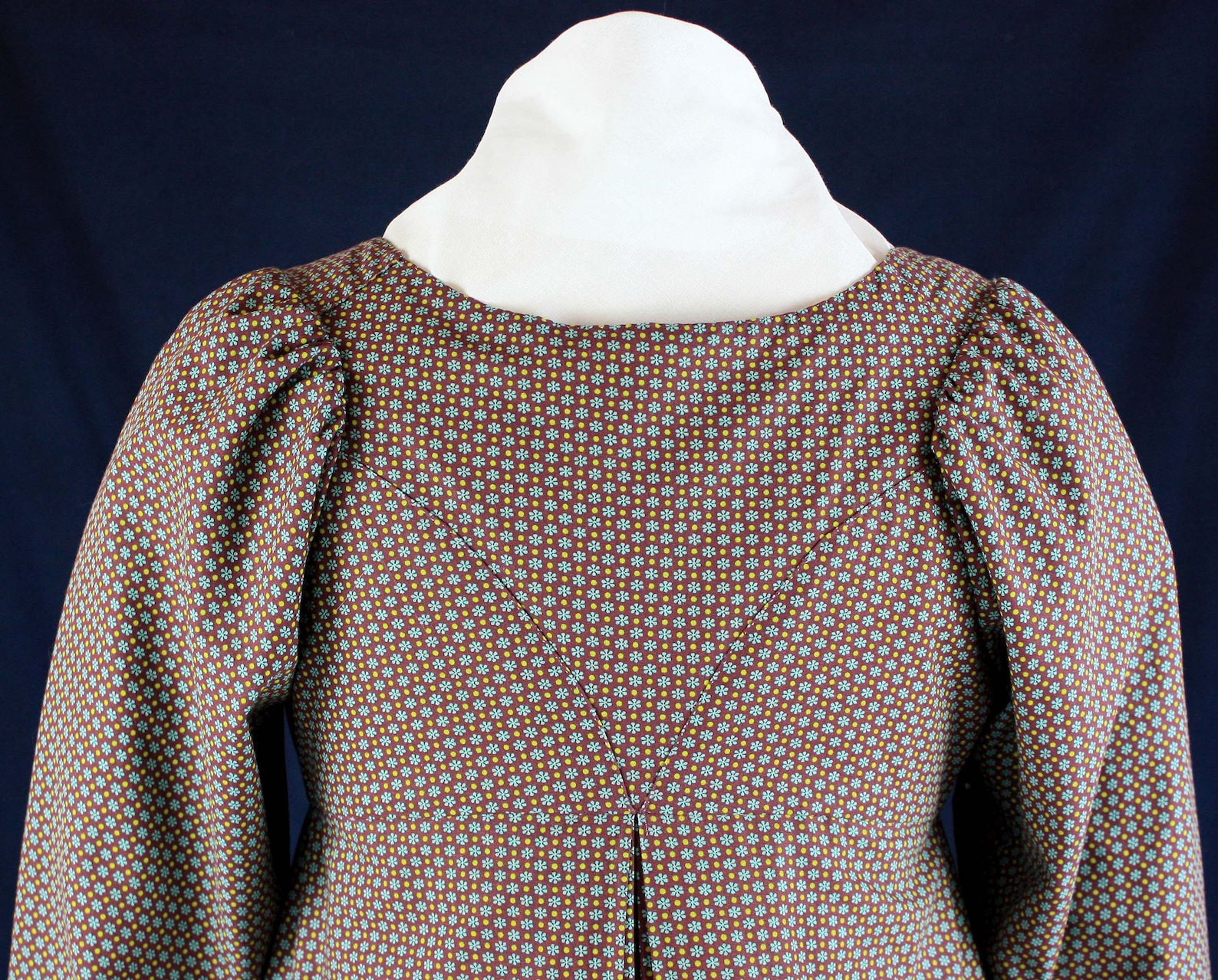 Empire / Regency Dress With Front Clousure, Apron, Cap and Fichu About ...