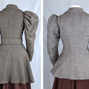 Victorian Skirted Jacket Around 1890 With Leg-o-mutton Sleeves Sewing ...
