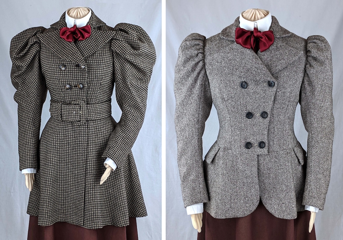 Victorian Skirted Jacket Around 1890 With Leg-o-mutton Sleeves - Etsy