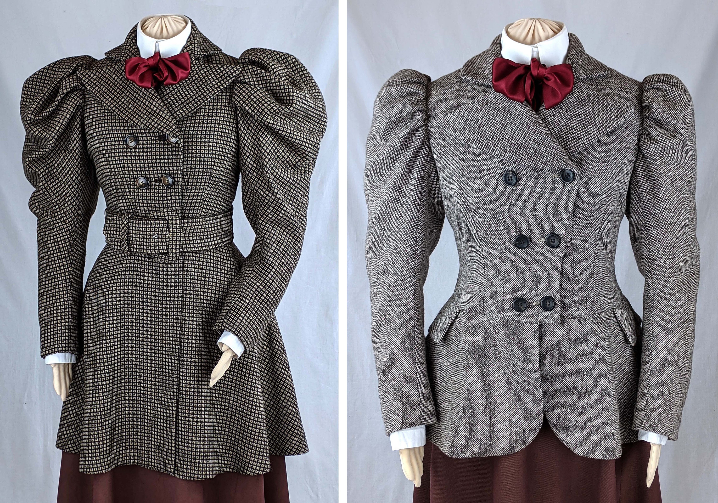 Victorian Skirted Jacket Around 1890 With Leg-o-mutton Sleeves Sewing ...
