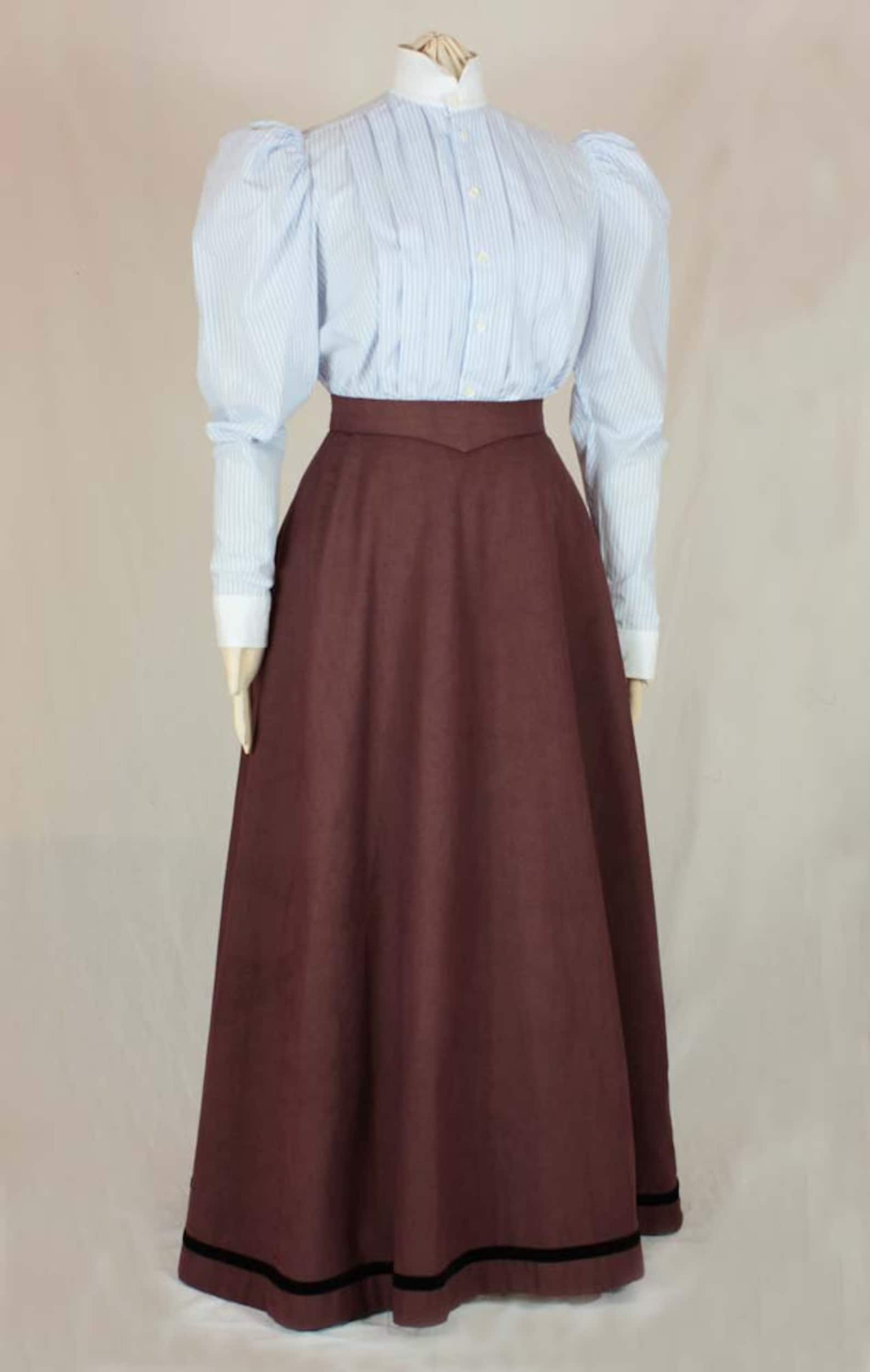 Edwardian Skirt fan-skirt Worn About 1890 Sewing Pattern 0414 Size US 8 ...