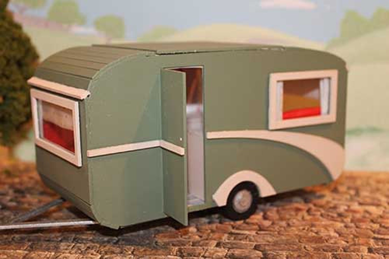 1:48 Old Retro Miniature Caravan Kit. - Etsy