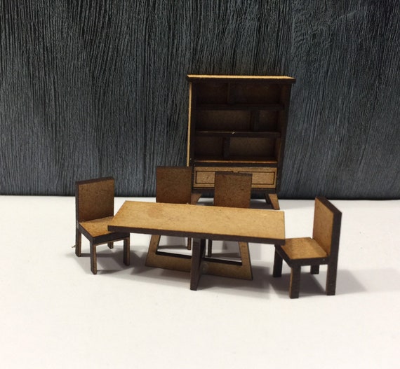 1:48 Modern Dining Set of Kits to Make Yourself. - Etsy