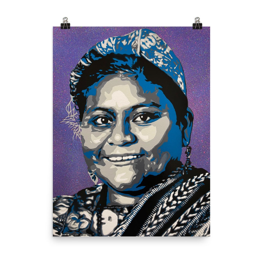 Impresión del cartel de Rigoberta Menchú - Etsy México
