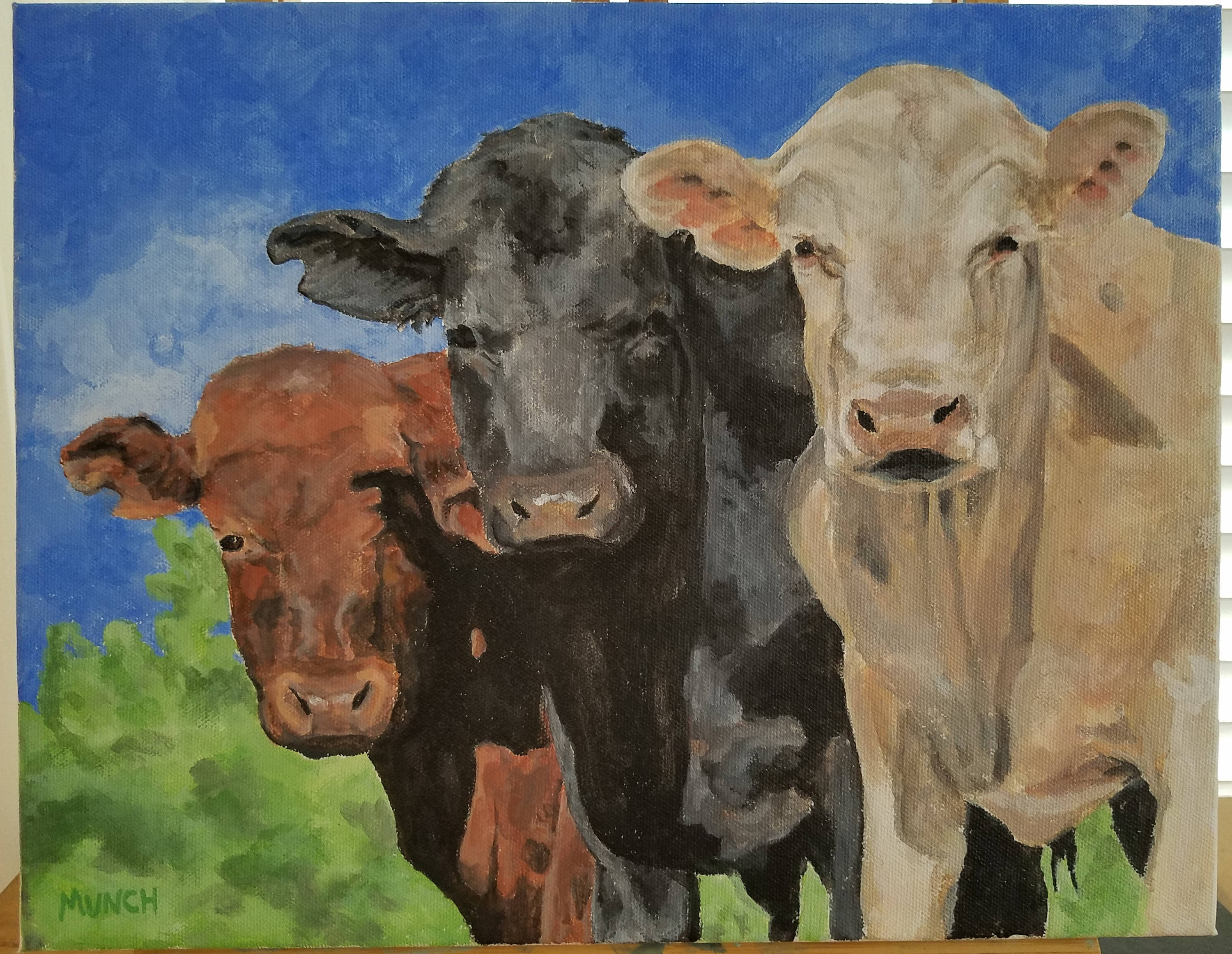 How Now Brown Black & White Cow | Etsy