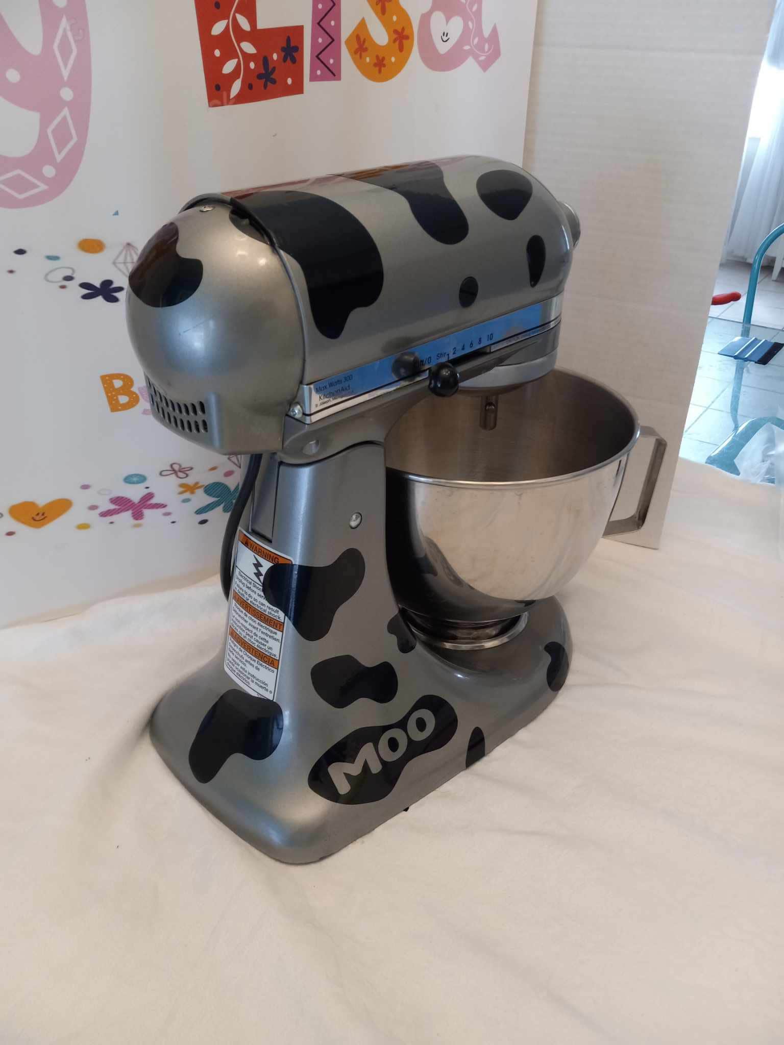 Moo Cow Print Kitchenaid Mixer Decals Kit - Etsy