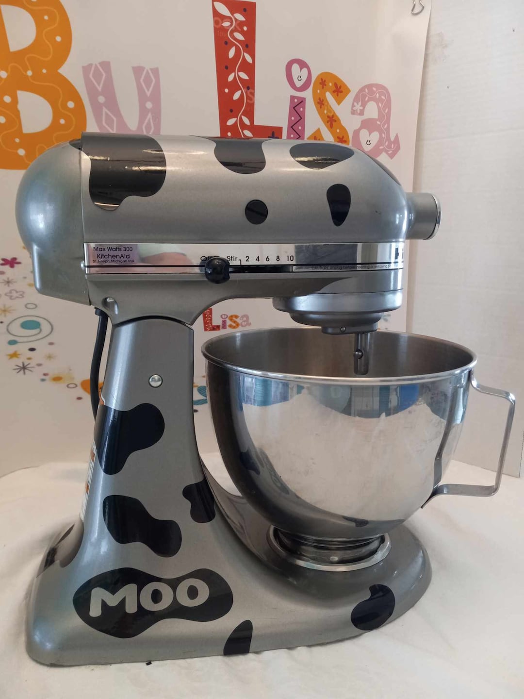 Moo Cow Print Kitchenaid Mixer Decals Kit - Etsy