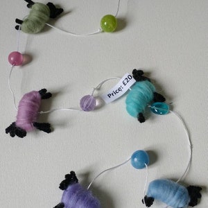 Sheep String Hand Made From British Fleece. A Long Vertically Hanging ...