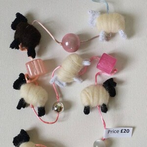 Sheep String Hand Made From British Fleece. A Long Vertically Hanging ...