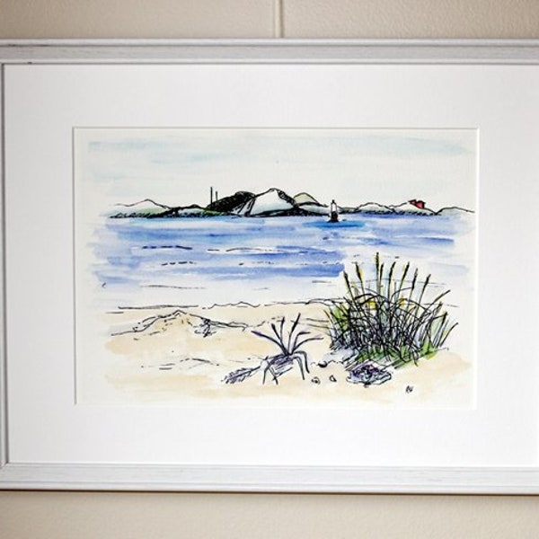 Seaside Drawing - Etsy