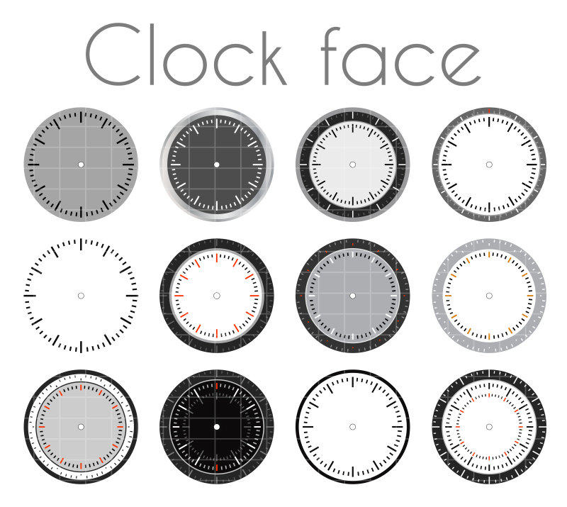 Clock Faces Clock Printable Clock SVG Watch Face Watch - Etsy