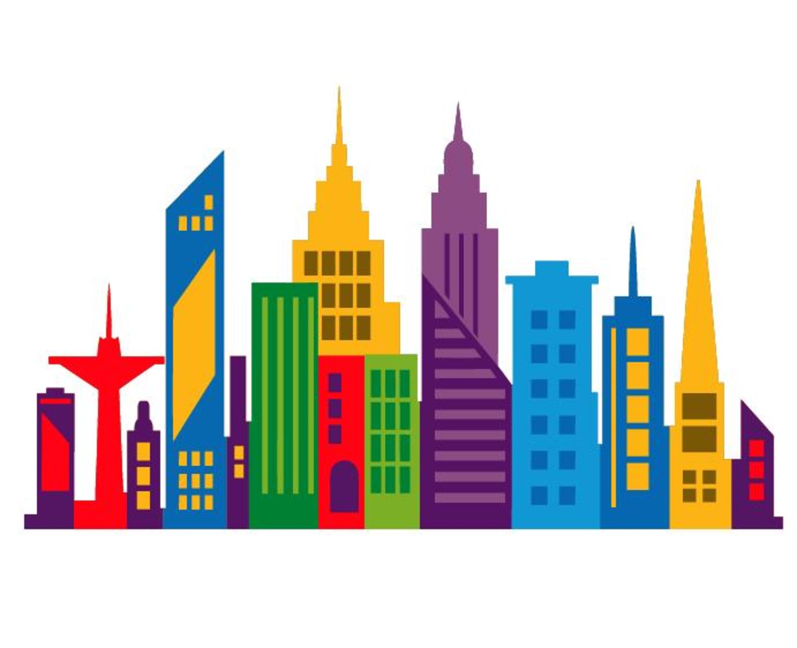 Superhero City Skyline: Urban Landscape SVG PNG (digital Download) - Etsy