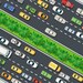 Map of Cars Pattern High-speed Highway Traffic Jam and Urban Transport ...