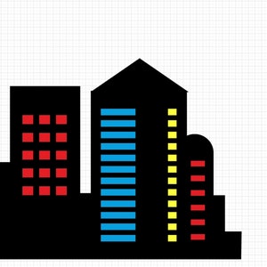 Superhero City Skyline Silhouette, PNG SVG Vector (digital Download) - Etsy