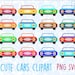 Cars Clipart, Colorful Cars, Digital PNG, Colorful Cars Scrapbooking ...