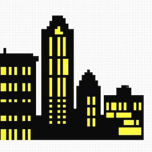 Skyline City Clipart Superhero Buildings Block Clipart and Buildings ...
