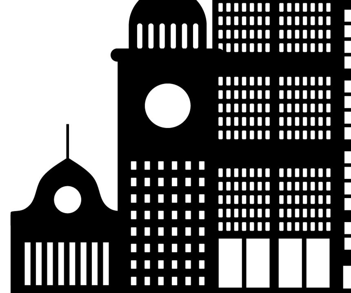 Skyline City Clipart Superhero Buildings Block Clipart and Buildings ...