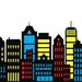 Superhero Cityscape Clipart: Skyline Buildings PNG SVG (digital ...