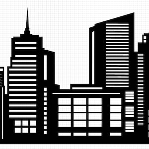 City Skyline Clipart, Superhero Buildings, and Building City Silhouette ...