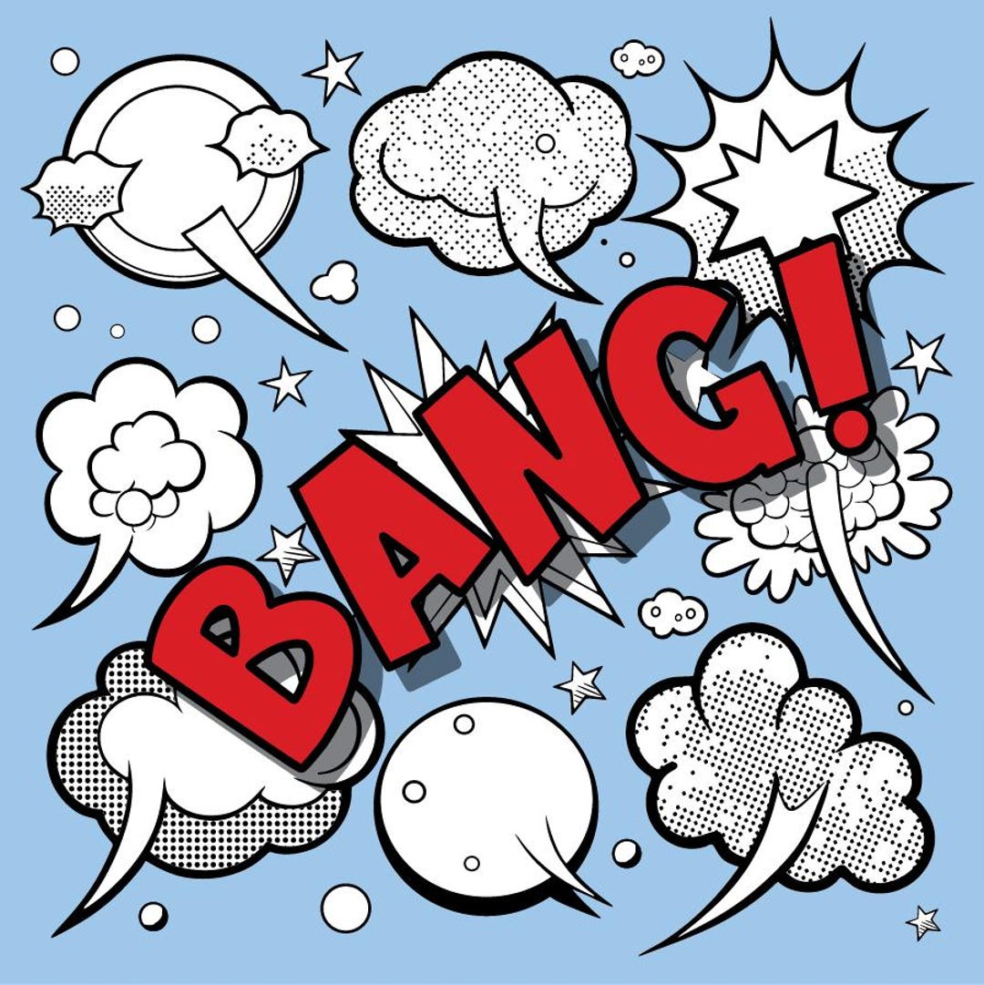 Superhero Comic Speech Bubbles Clipart: Pop Art Vector (instant ...