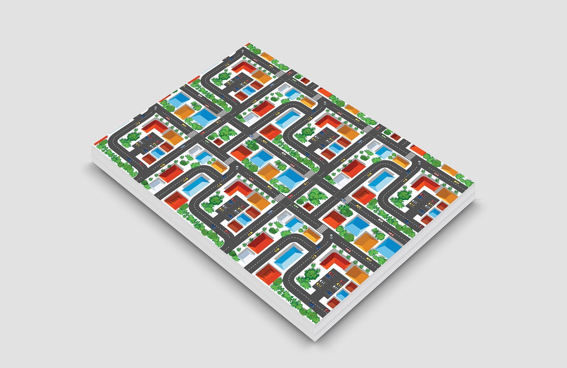 Top View of the City Seamless Pattern Printable of Street | Etsy