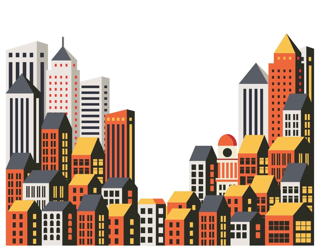City Skyline Clipart, Superhero Buildings, City Vector, and Building ...